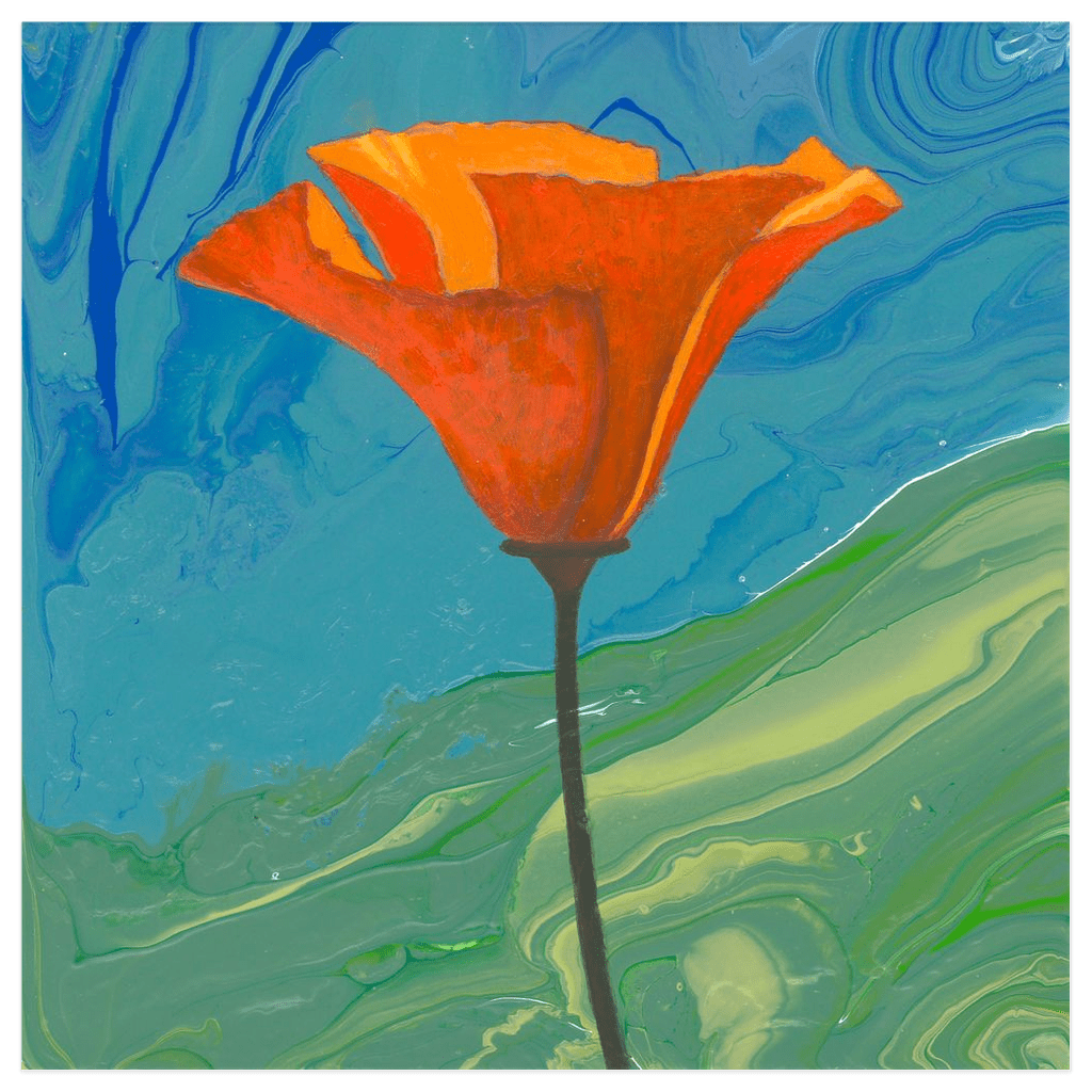 Poppy Flower Painting | Poppy Flower Poster | Dreamers Art Collective
